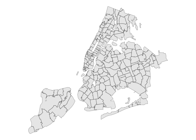 New York City zip code map geometry from ZCTAs • nyczips
